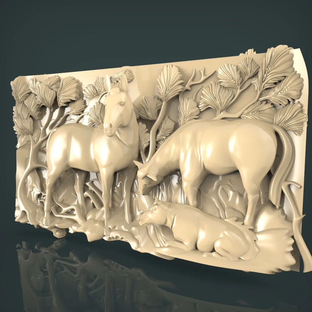 3D Stl Modell A Cnc Útválasztóhoz -Nyomtató Artcam Aspire Cut3D -Horse ...