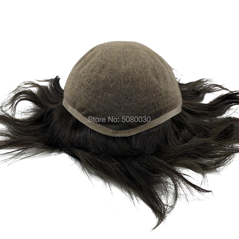 Tupé de encaje suizo completo transpirable para hombres Calvo, cabello ...