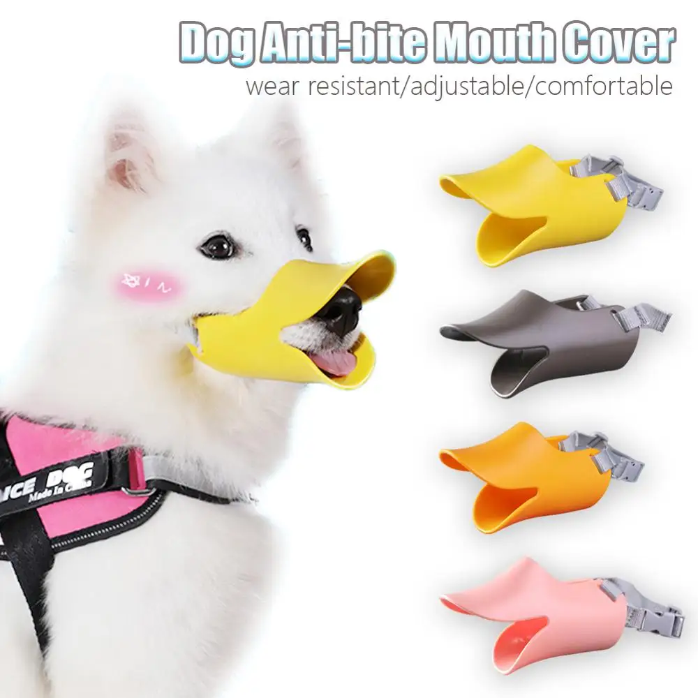 Dog-Muzzle-Silicone-Duck-Mouth-Mask-For-Dogs-Anti-Bite-Stop-Barking-Dog ...