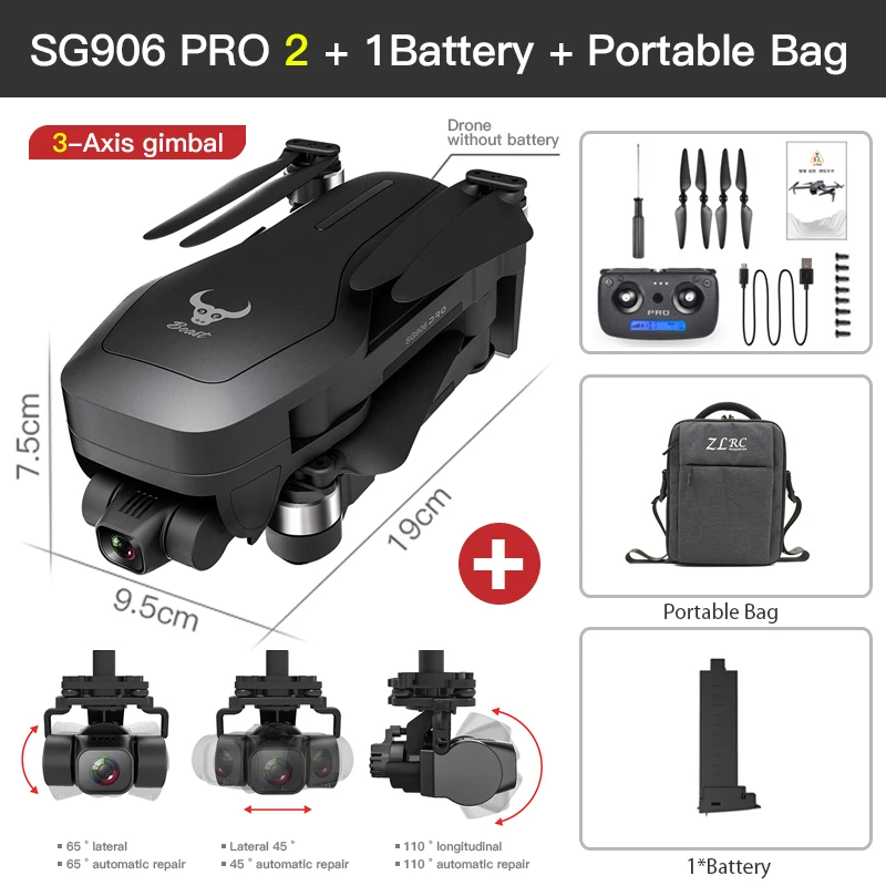 2020 Sg906 Pro 2 Drone Gps 3 axis Gimbal With 4k 5g Wifi Dual Camera Professional Esc 50x Zoom Brushless Quadcopter Rc Drone Camera Drones AliExpress