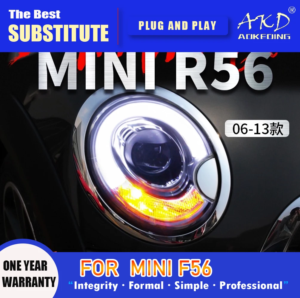 AKD Head Lamp for MINI F55 F56 LED Headlight 2006 2013 Headlights F54 ...