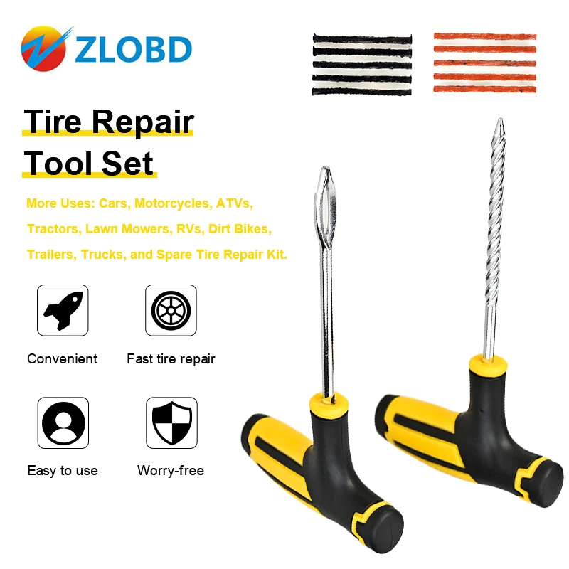 Car Tire Repair Tool Tire Repair Kit Studding Tool Set Auto Bike Tire ...