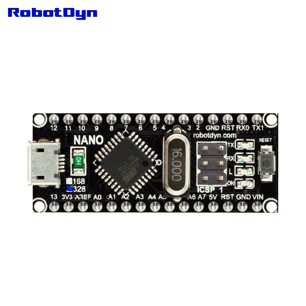 RobotDyn NANO V3 ATmega328,CH340, Micro USB, Upgrade Version compatible ...