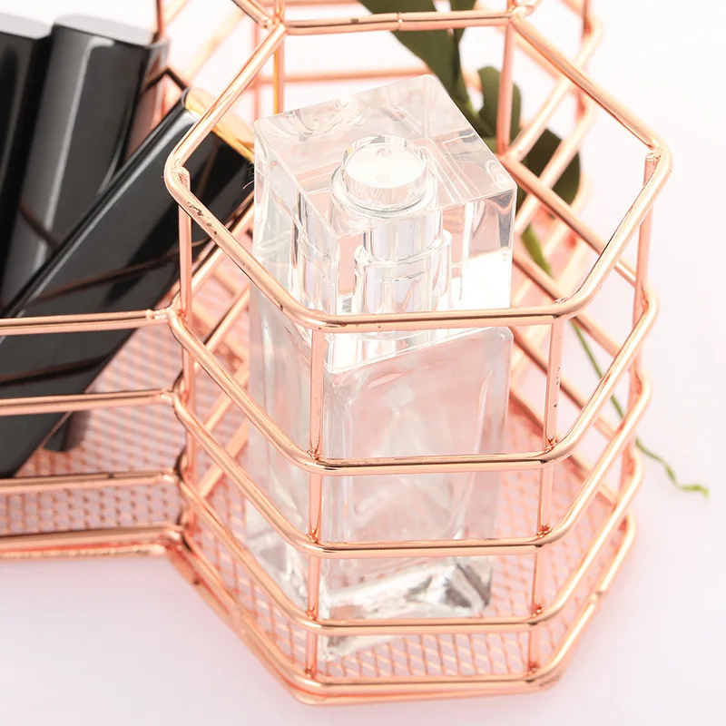 POT A CRAYON,Rose Gold--Organiseur de bureau, support pour stylos ...