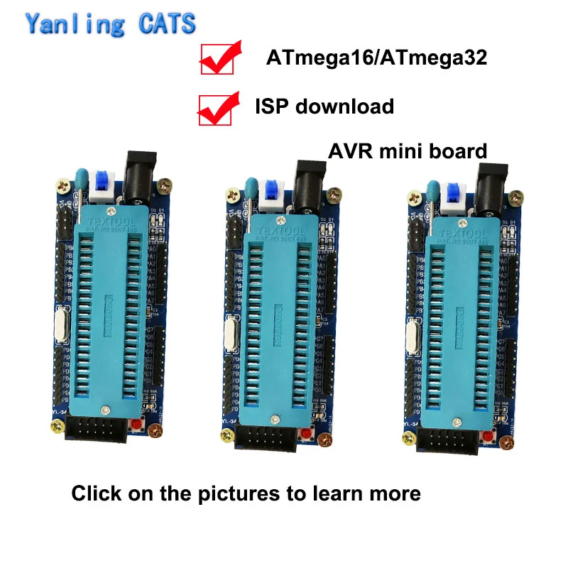 ATmega16 32 AVR Development Board Mini System MCU controller ISP download Module for Arduino diy ...