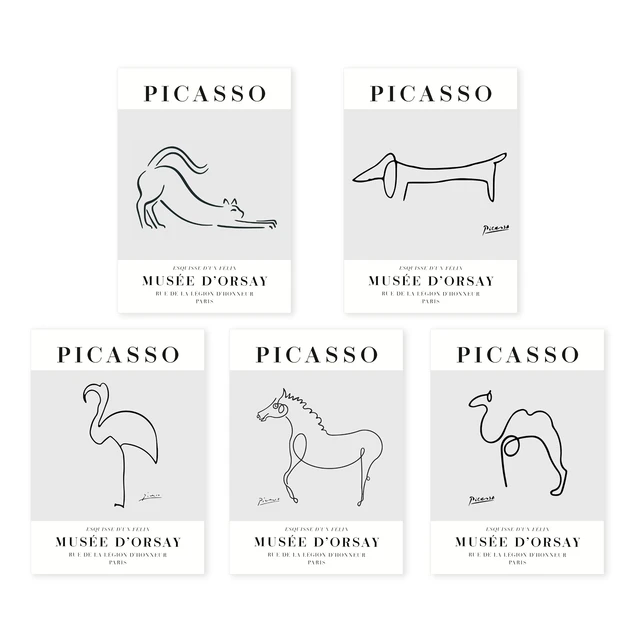 Picasso Line Drawings Horse