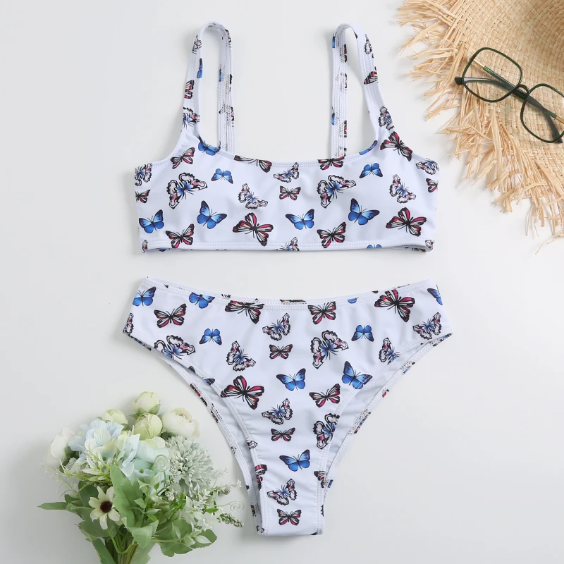2021 Brazilian Micro Bikini Set Bandeau Swimsuit Women High Cut String ...