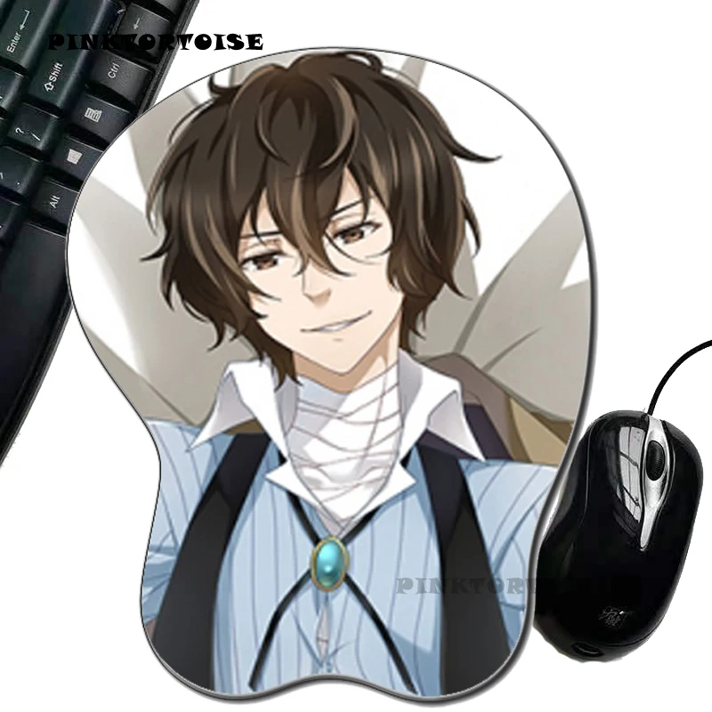 PINKTORTOISE Bungo Stray Dogs Dazai Osamu anime Silicon 3D chest Mouse ...