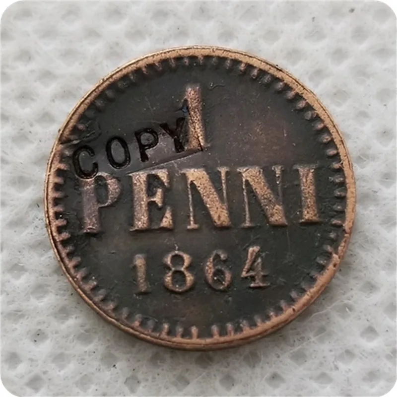 1864-1865-1870-FINLAND-1-PENNI-COIN-COPY-commemorative-coins-replica ...