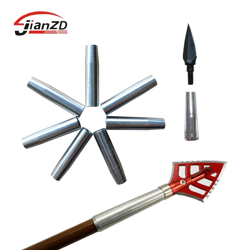 12/24/36pcs Aluminum Arrow Insert For ID 8mm Hunting Wooden Bamboo ...