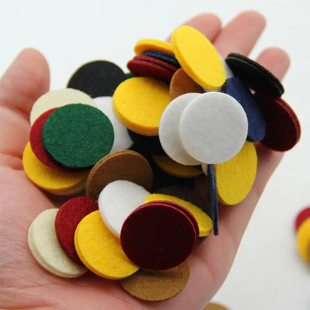 100pcs-2-5CM-Colorful-Round-Nonwoven-Felt-Patches-Fabric-Polyester ...
