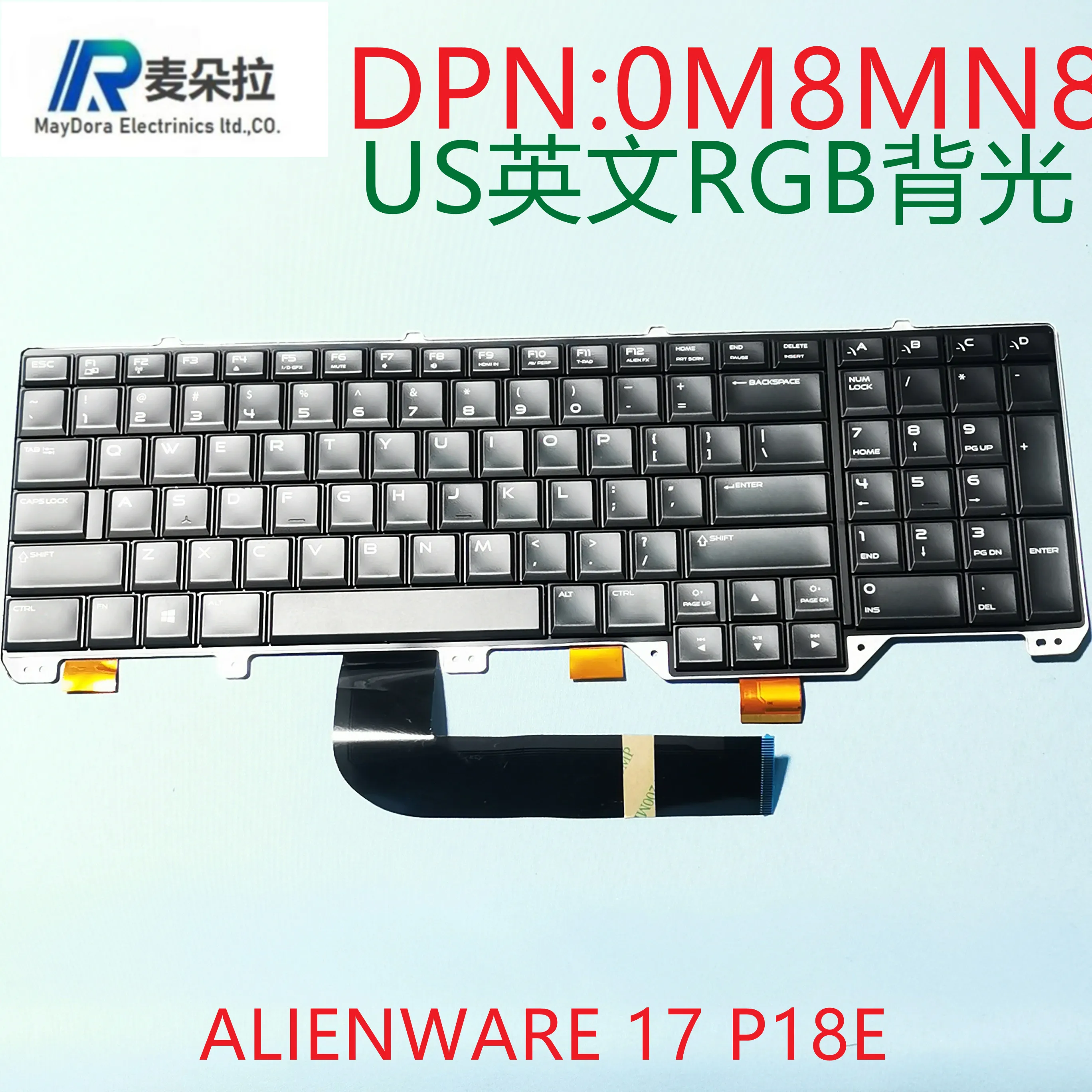Us Ind Rgb Backlight Gaming Keyboard For For Dell Alienware 17 R1 P18e ...