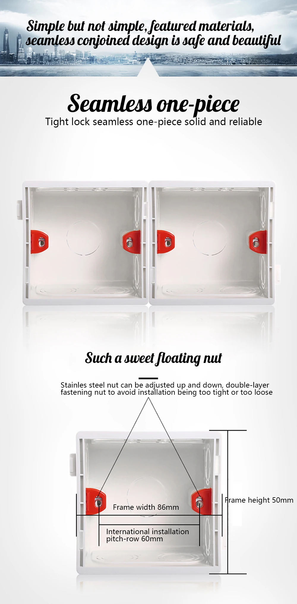 Generic Wall Socket Box Adjustable Mounting Internal Cassette | Jumia ...