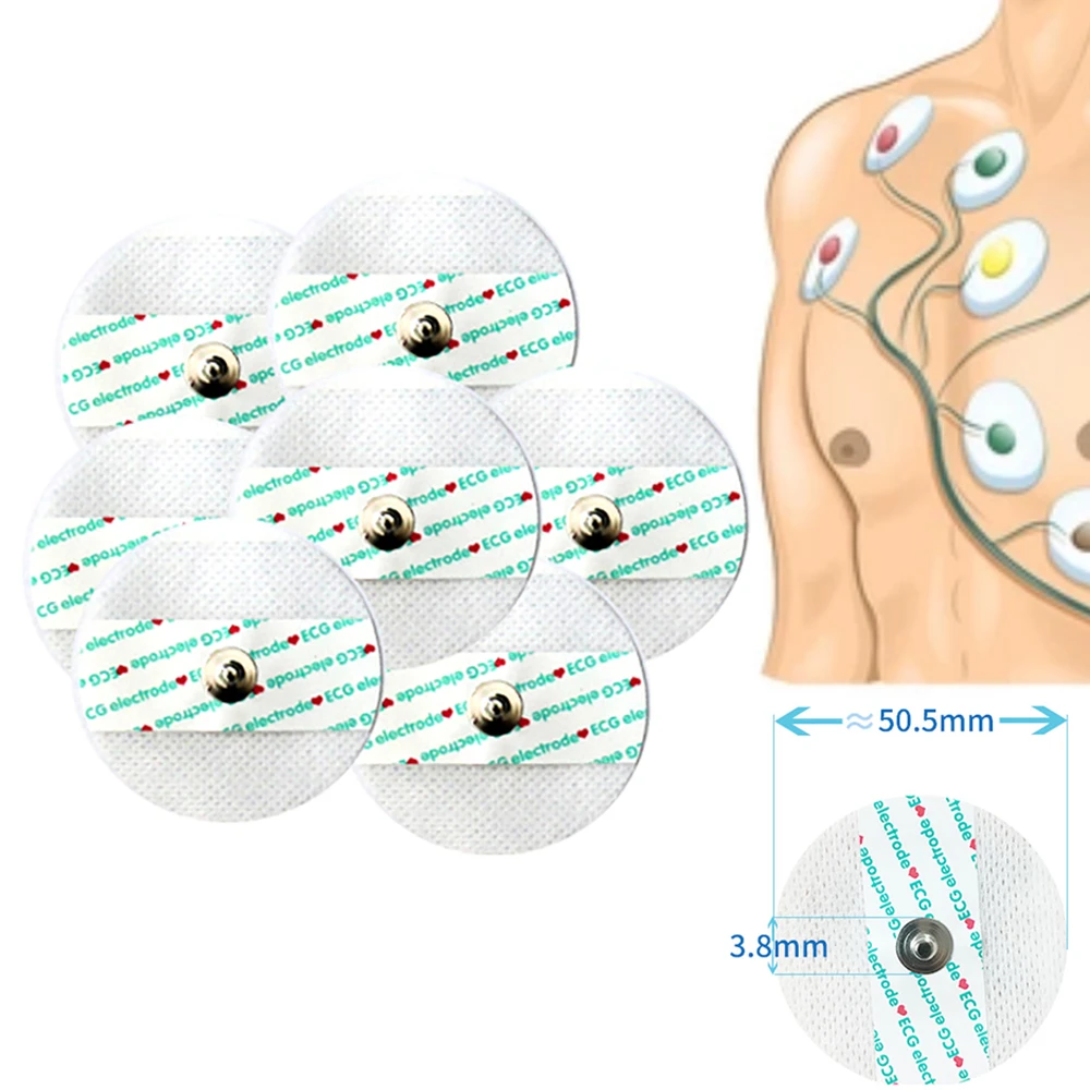 Electrodos para Monitor de ECG de 20 piezas, parche de electrodo médico desechable, accesorios ...