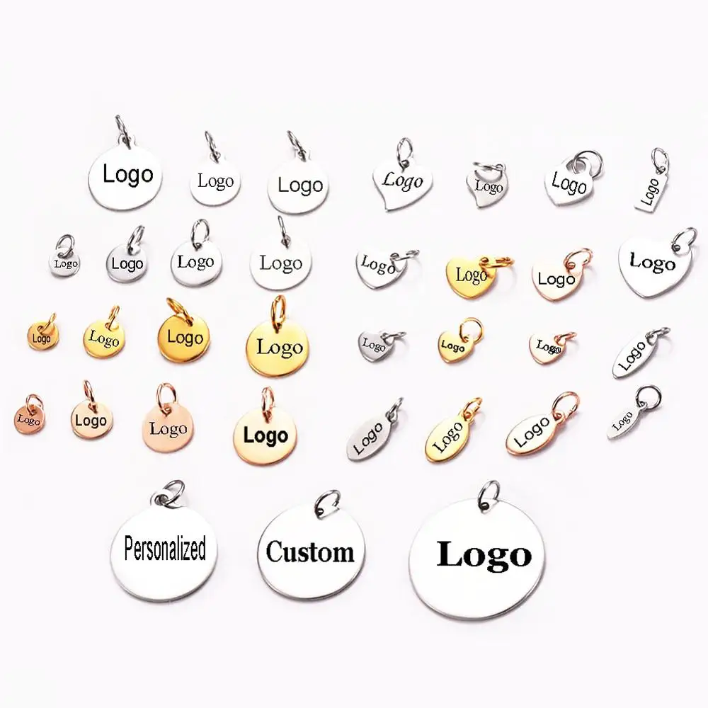 Custom Logo Charms Jewelry Making | Custom Accessory Tags Jewelry ...