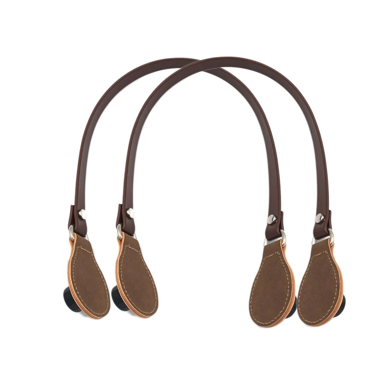 Flat Handles with Drop End for Obag handbag Faux Leather Handle ...