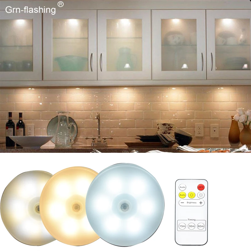 Wireless Remote Control Under Cabinet Kitchen Light USB Rechargeable ...