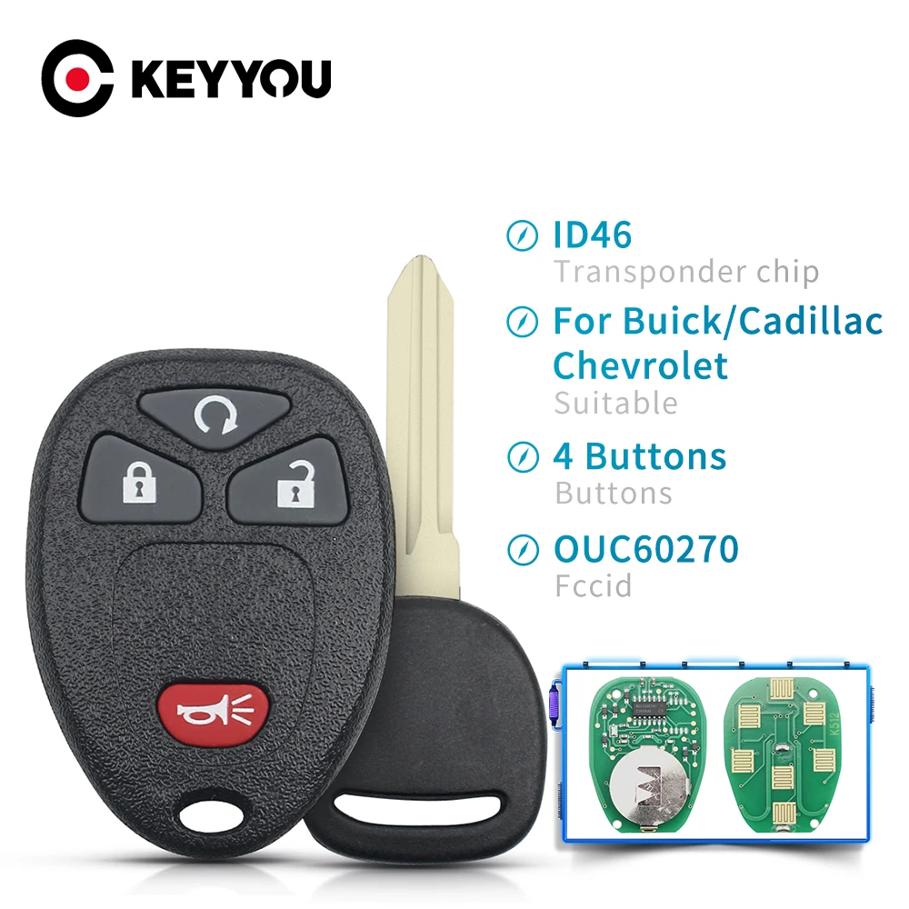 KEYYOU 5X OUC60270 315Mhz ID46 Chip Für Chevrolet Fernbedienung Auto ...