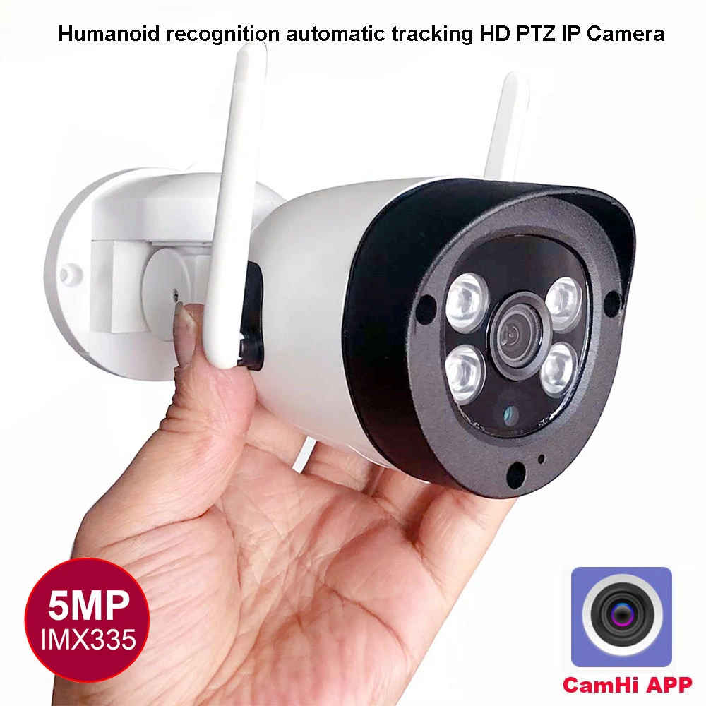 CamHi 5MP 4MP Humanoid Recognition Auto Tracking Wireless PTZ IP Camera ...