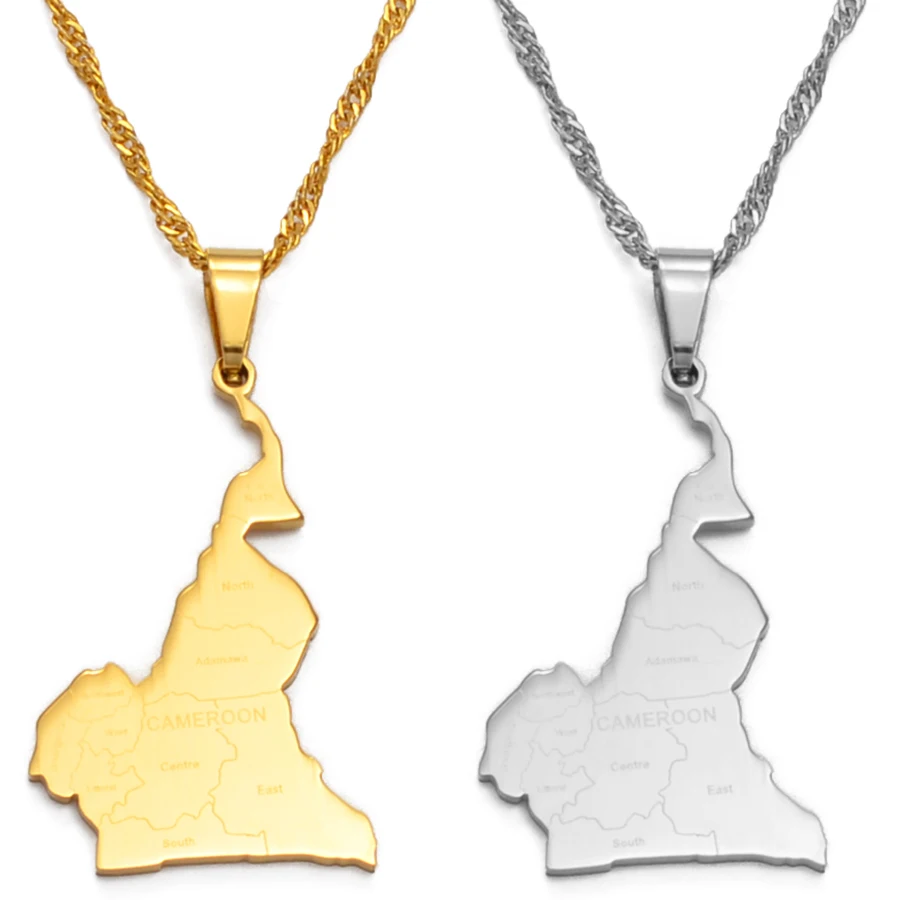 Anniyo-Cameroon-Necklace-Gold-Color-Jewelry-Cameroon-Map-Cameroun ...