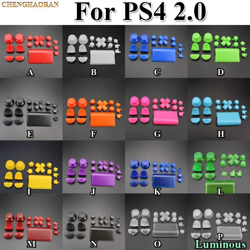 ChengHaoRan 1set 17colors Optional Full Buttons Kit for PS4 2.0 ...