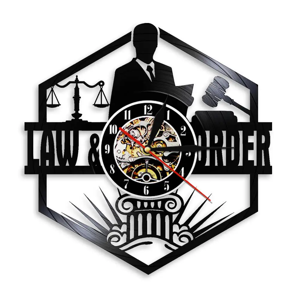 Scales Of Justice Lawyer Office Courtroom Decor Attorney Clock With ...