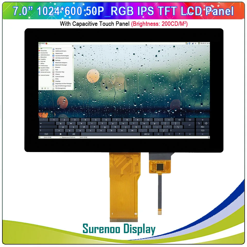 7" / 7.0" inch 1024*600 50P_RGB IPS TFT LCD Module Display Screen ...