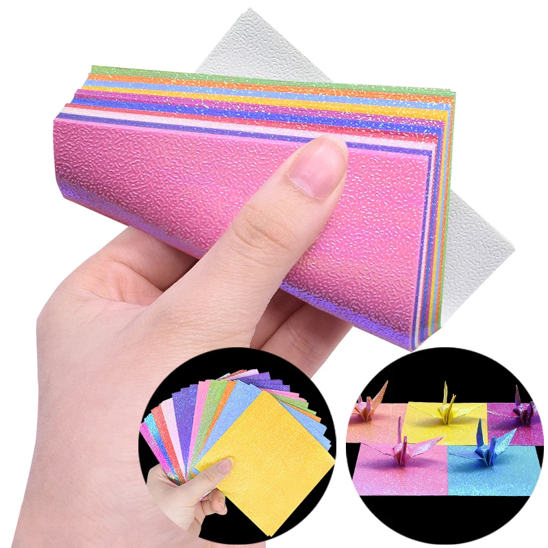 50Pcs-Shiny-Single-Side-Origami-Paper-Folding-Paper-Glitter-Origami ...