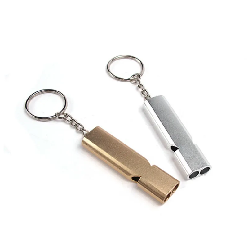 Double-hole high-frequency outdoor survival whistle rescue whistle ...