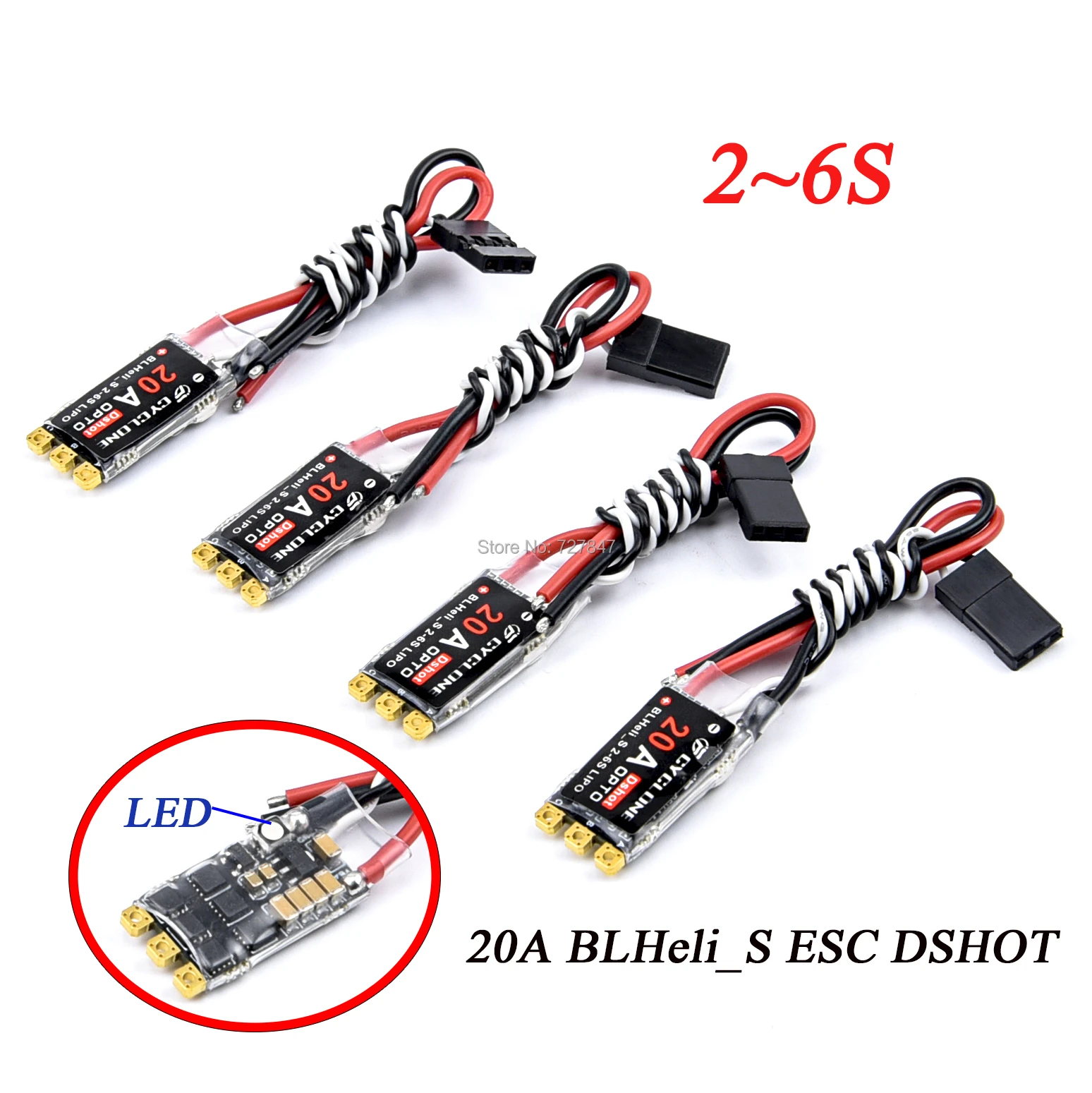 Cyclone 20a 35a 45a Blheli_s Dshot Esc Blheli-s Speed Controller W/ Led ...