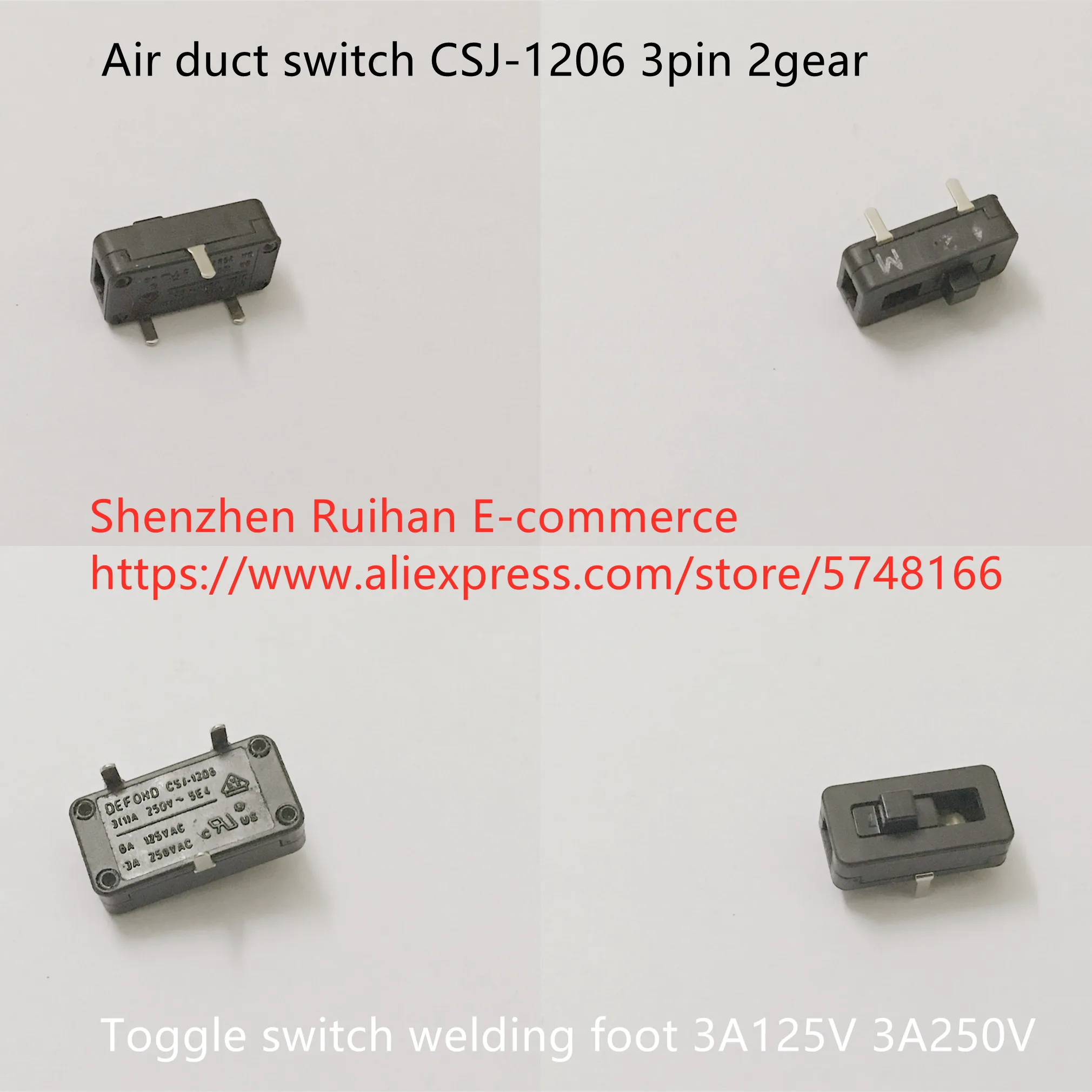 Original new 100% air duct switch CSJ 1206 3pin 2 gear toggle switch ...
