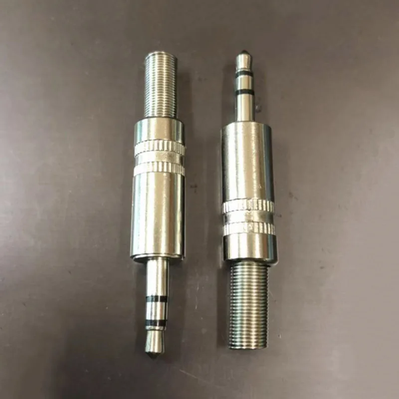 5-pcs-3-5mm-3-Pole-Stereo-Metal-Plug-Connector-3-5-Plug-Jack-Adapter ...