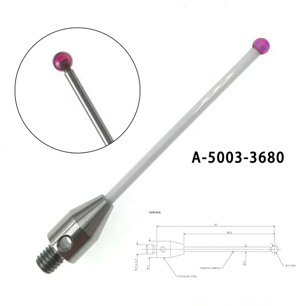 CMM Touch Probe Stylus Bola de rubor de 3mm de diámetro, vástago de ...
