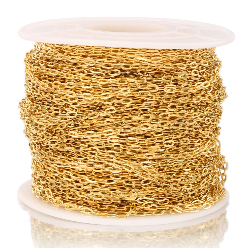 2M-Flat-Gold-1-7mm-Width-Rolo-Cable-Chain-Stainless-Steel-Gold-Link ...