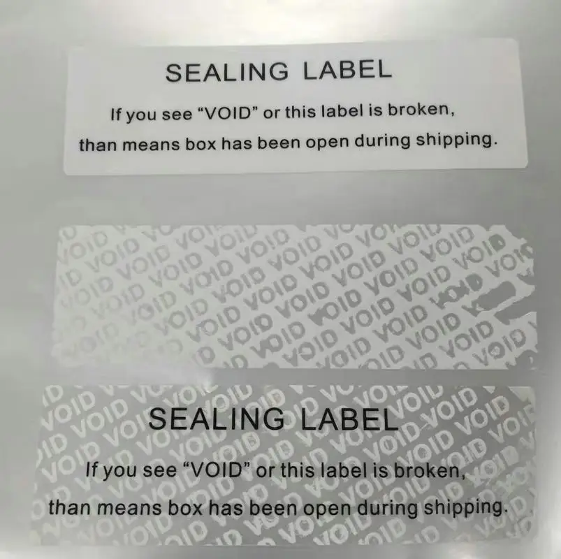 500 pieces of white void seal with anti counterfeit seal sticker, anti ...