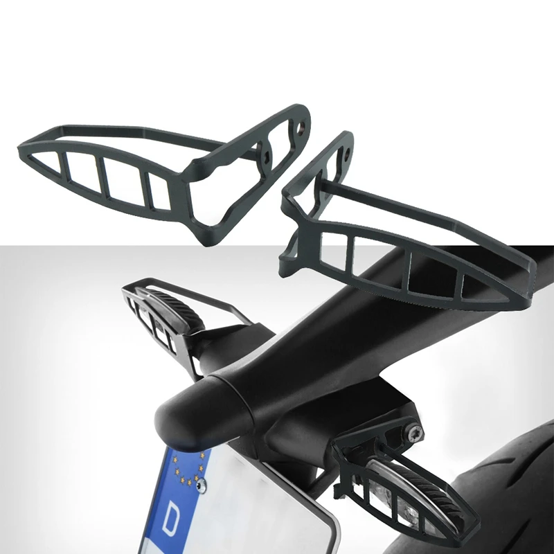 Pair Motorcycle Rear Turn Signal Indicator Light Grill Protector Cover ...