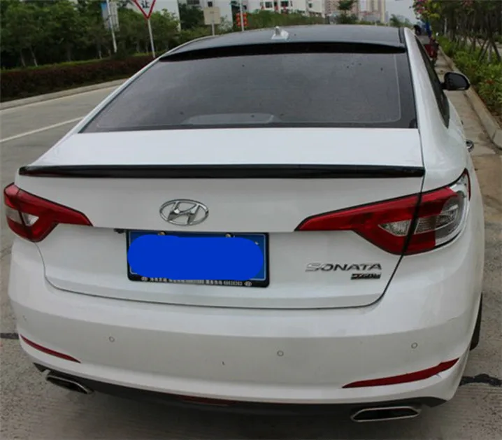 For Hyundai Sonata roof Spoiler ABS Material Car Rear Wing Primer Color ...