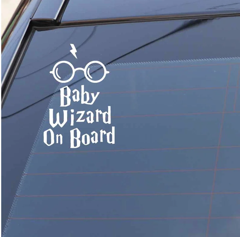 11-2X16-5CM-Baby-Wizard-On-Board-Body-Window-Car-Sticker-Funny-Vinyl ...