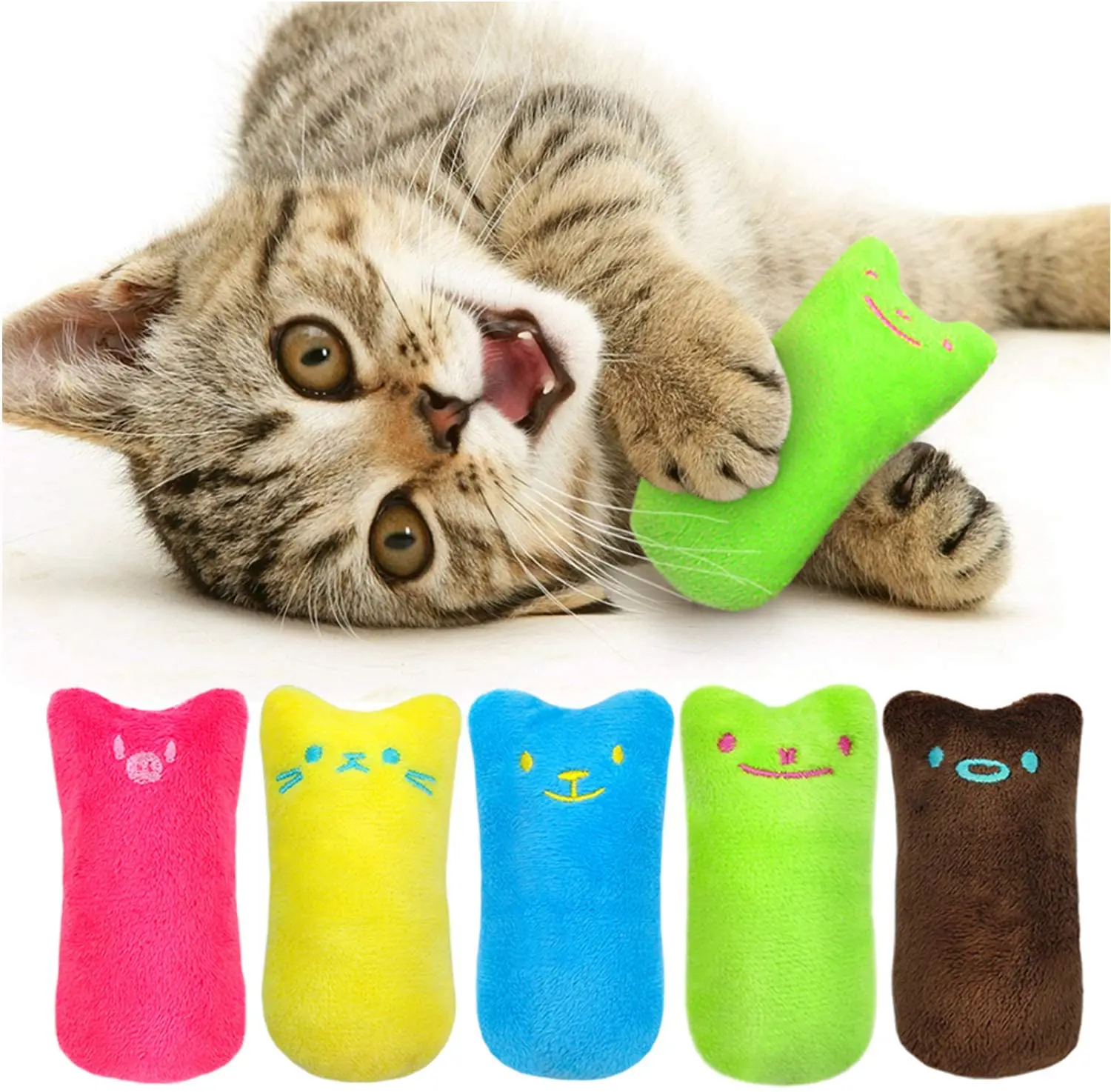 Catnip Toys for Cats Interactive Teeth Grinding Toy Claw Thumb Mint ...
