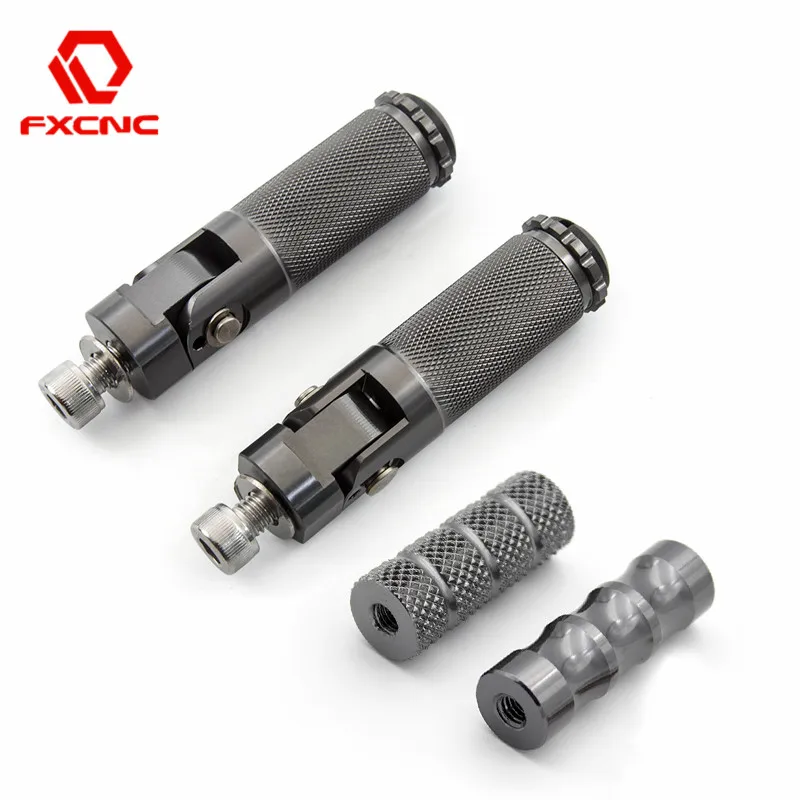 Universal Motorcycle Folding Footrests Footpegs Foot Rests Pegs Pedals ...