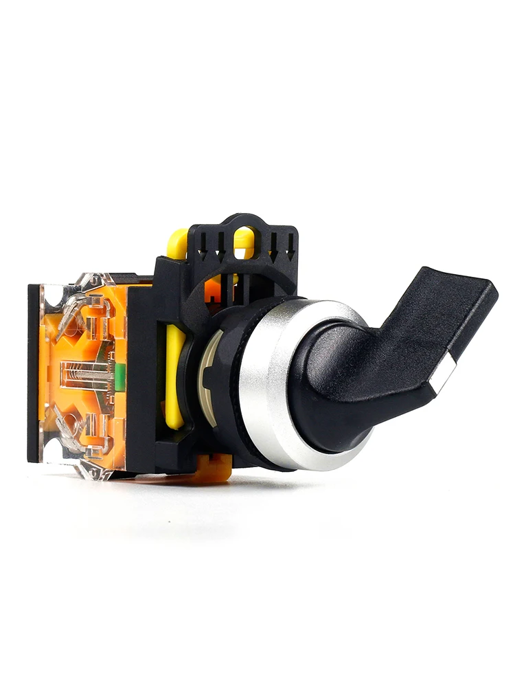 5 Pcs Push Button Switch Selector Switch Short Handle 2-position ...