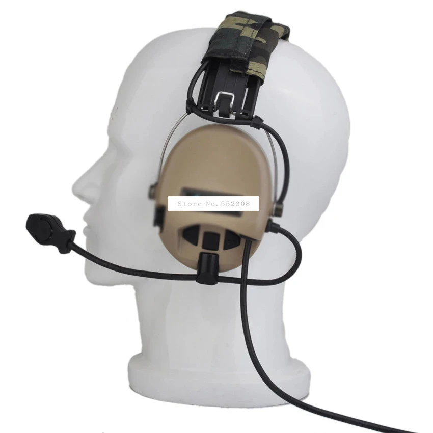 Z111 Tactical Microphone Headset For Comtac Sordin Noise Reduction ...