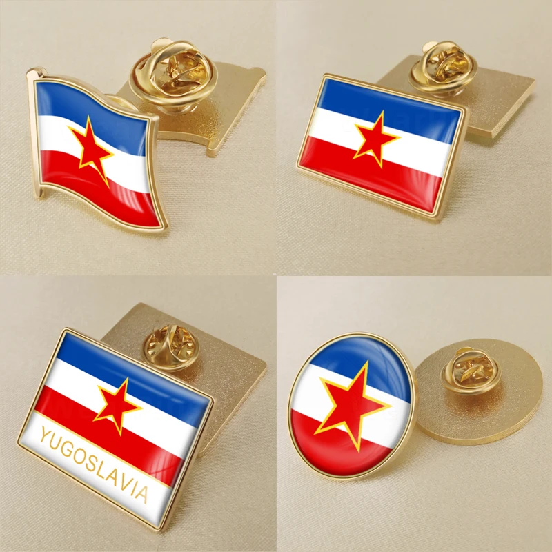 Coat-of-Arms-of-Yugoslavia-Map-Flag-National-Emblem-Brooch-Badges-Lapel ...