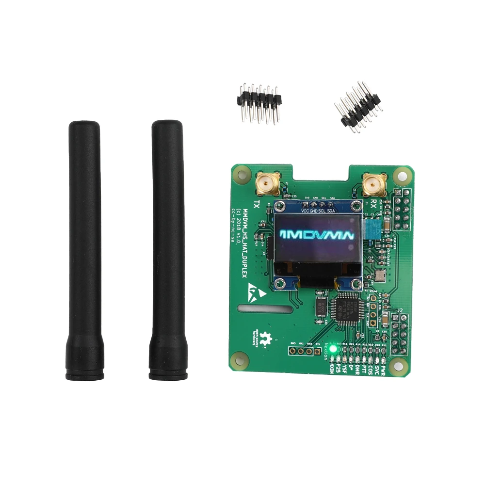 V1.0 MMDVM_HS_Dual_Hat Duplex Hotspot Board + Antenne + Oled Ondersteuning P25 Dmr Ysf Nxdn Voor ...