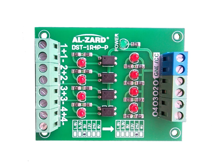 4 channel photoelectric isolation module level voltage conversion board ...