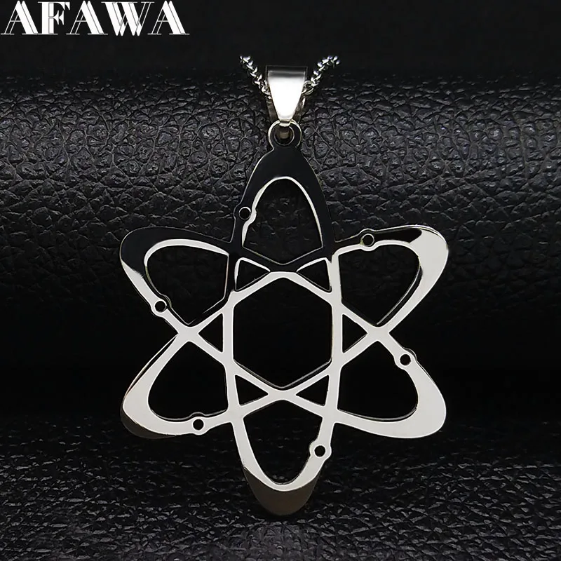 Carbon-Atom-Stainless-Steel-Theory-Atom-Physics-Chemistry-Necklace ...