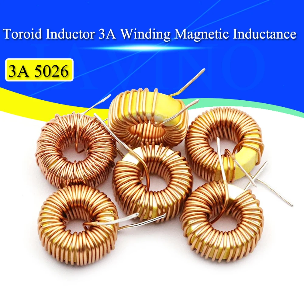 5Pcs-5026-Toroid-Inductor-3A-Winding-Magnetic-Inductance-22uH-33uH-47uH ...