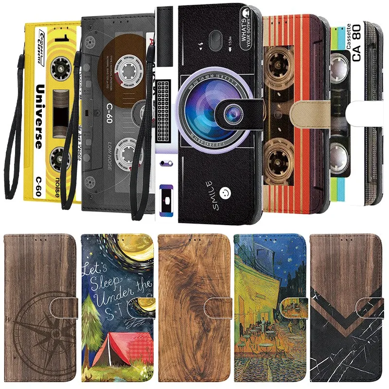 Vintage-Cassette-Tape-Flip-Leather-Case-For-iPhone-13-14-15-12-11-Pro ...