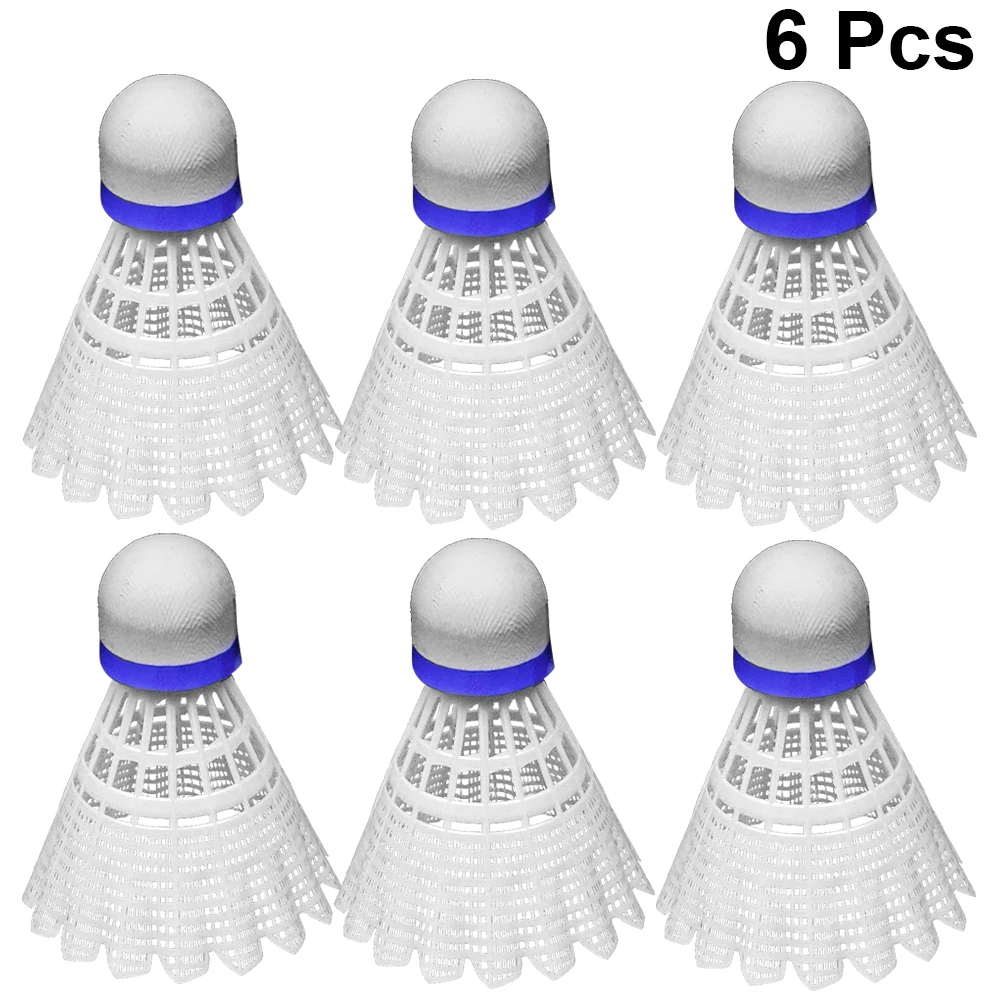 6pcs Plastic Shuttlecock Badminton Game Ball Foam Head Shuttlecock ...