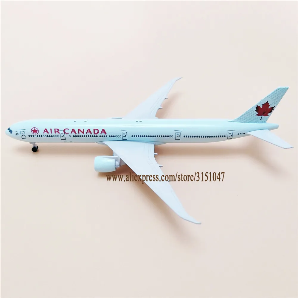 19cm Metal Alloy Plane Model Air Canada Airlines B777 300ER Aircraft ...